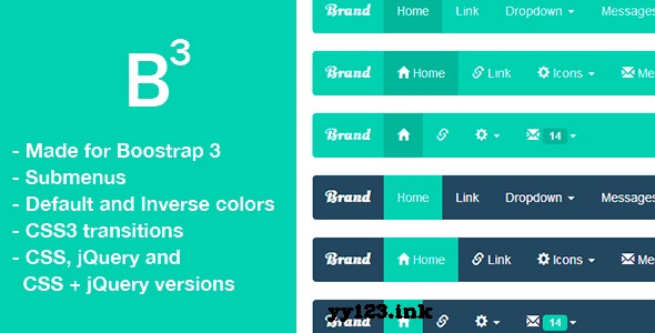 Bootstrap3带图标扁平化下拉导航菜单_bootstrap v3 扁平-CSDN博客